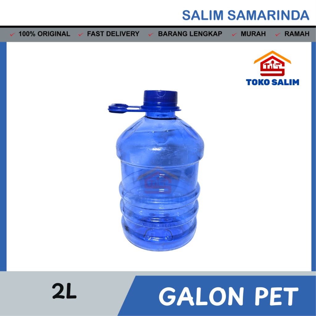 Jual GALON PET 2L - FREE TUTUP - Galon Kecil cocok buat Travelling ...
