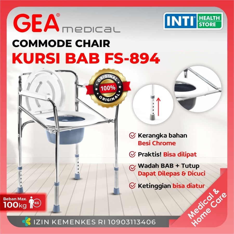 Jual GEA Medical | Toilet Portable Lipat | Commode Chair | Kursi BAB FS ...