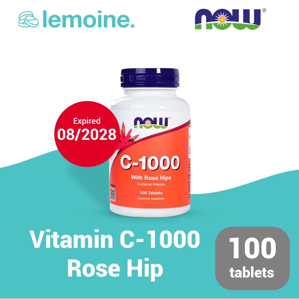 Jual Now C 1000 Vitamin C 1000mg with Rose Hip Untuk Daya Tahan Tubuh Aman Di Lambung 100 ...