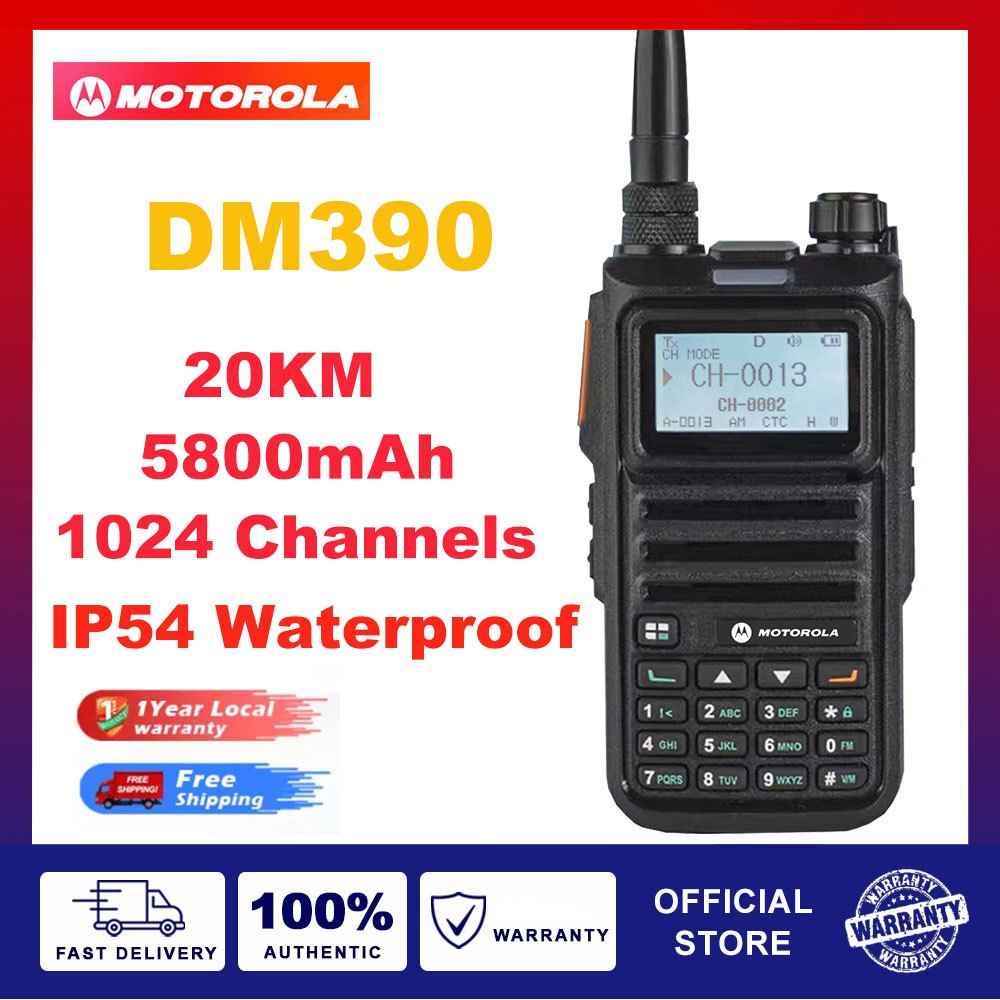 Jual HT Motorola DM390 High Power 10Watt Long Range 20KM Original ...