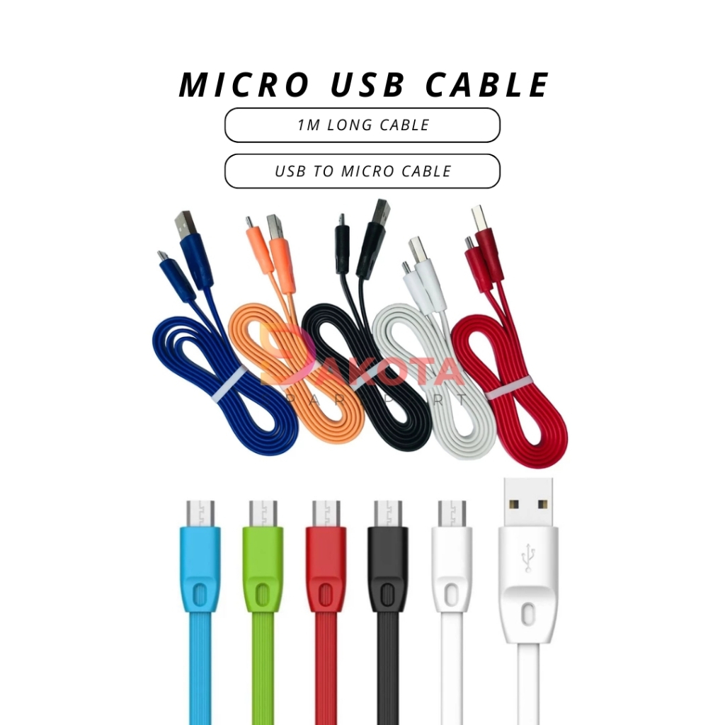 Jual [ORIGINAL] CABLE / KABEL DATA / CAS MICRO USB 1M | Shopee Indonesia