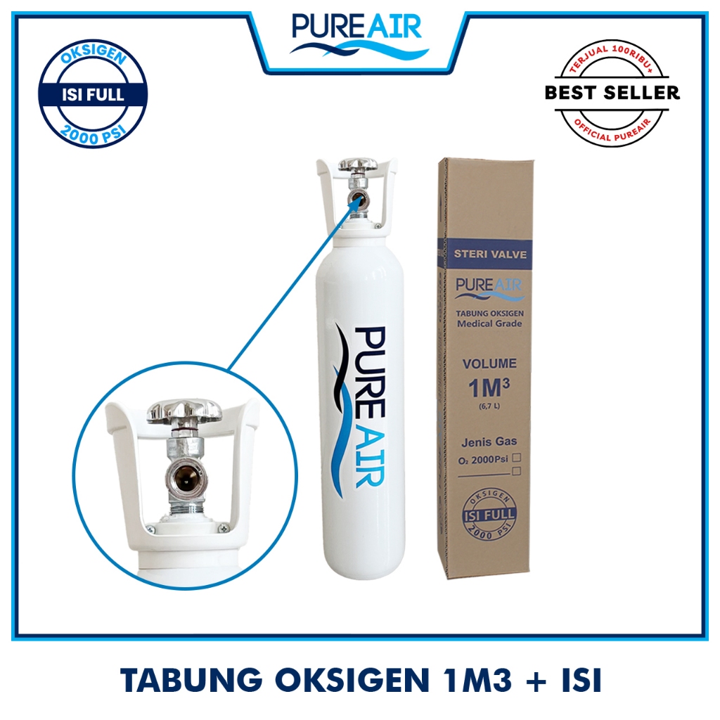Jual Pureair Tabung Oksigen 1M3 (Isi Oksigen) | Shopee Indonesia