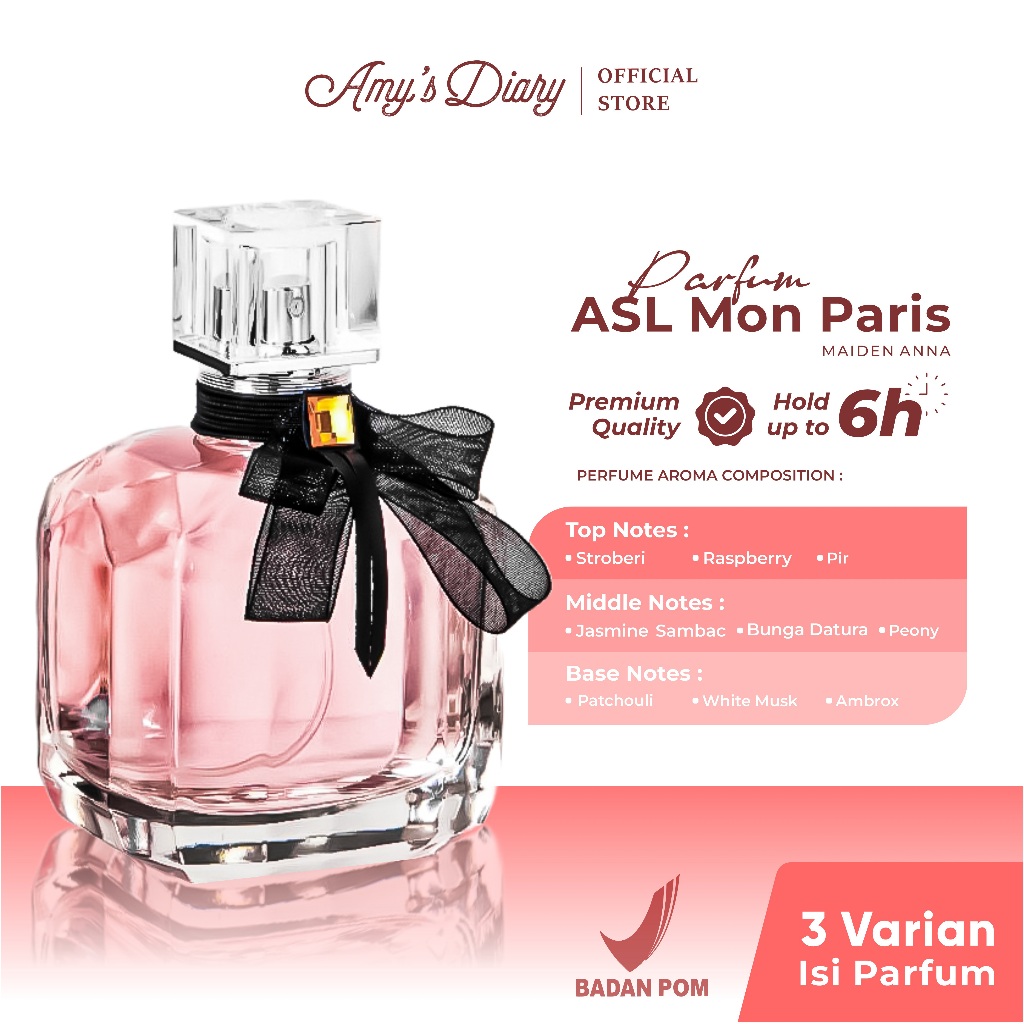 Jual Amy's Diary Parfum Maiden Anna Wanita ASL Mon Paris Reverse Party Tahan Lama Wangi Elegance ...