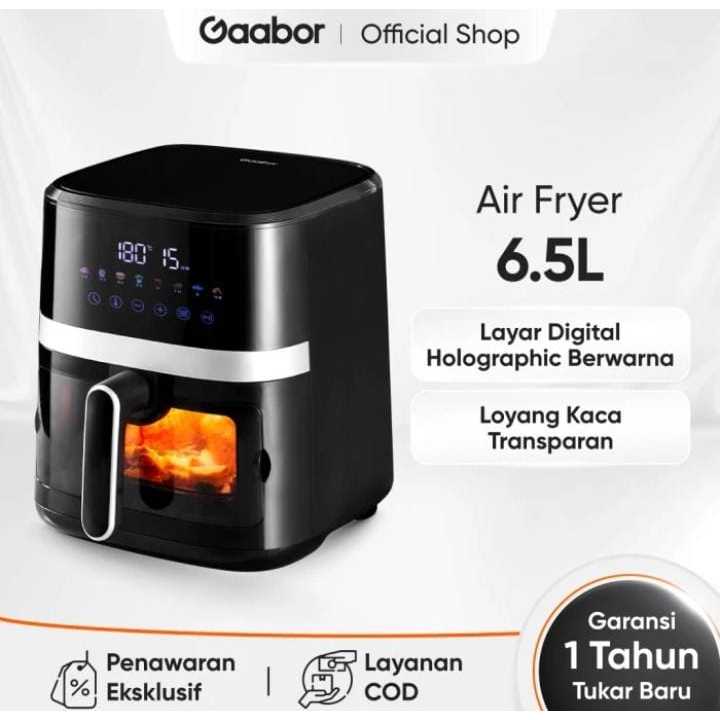 Jual Gaabor Air Fryer Low Watt 6.5L Digital Serbaguna Anti Lengket Kaca ...