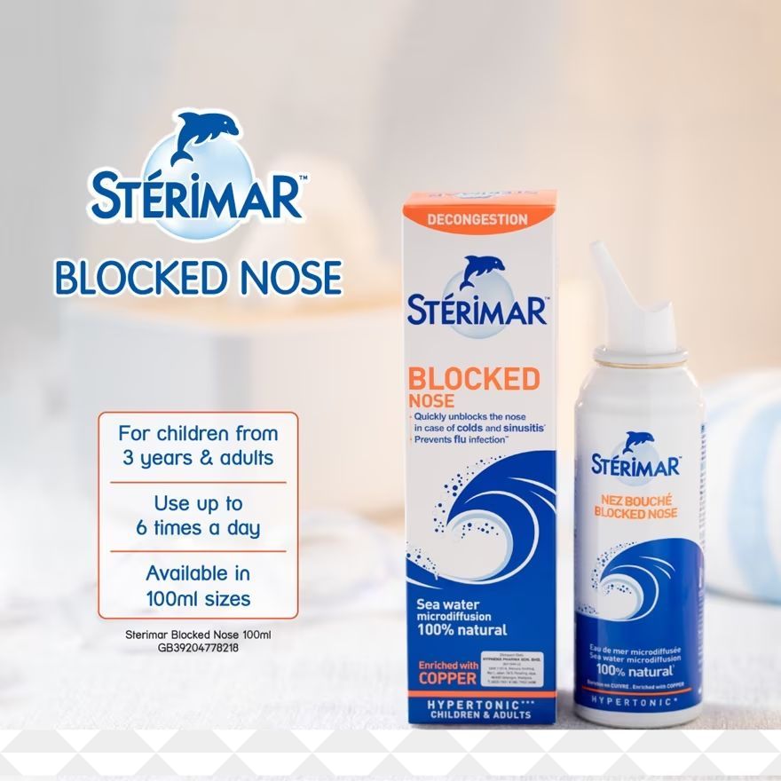 Jual STERIMAR NOSE PRONE TO COLDS 50ml / BLOCKED NOSE KID ADULT 100ml ...
