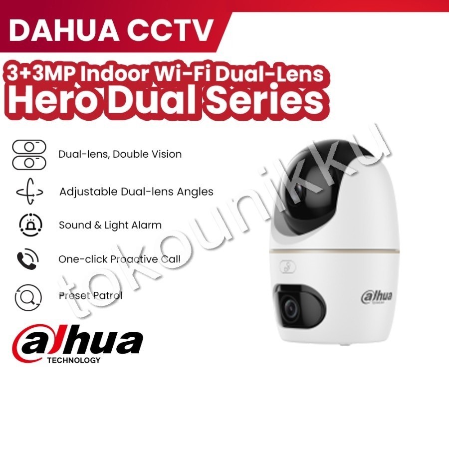 Jual Camera IP Cam Ip Camera Wifi Dahua Hero Dual Series 3+3MP Indoor ...