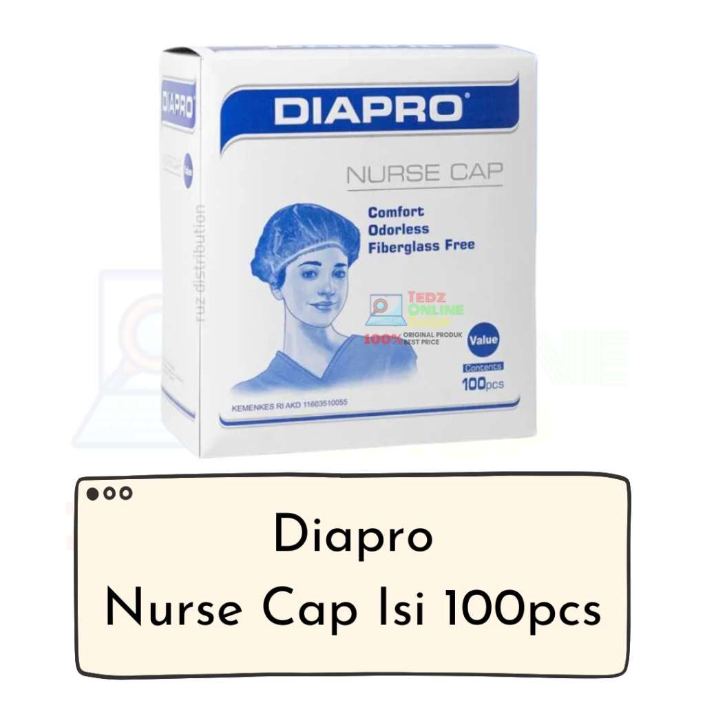 Jual Diapro Nurse Cap / Penutup Kepala Isi 100 Pcs | Shopee Indonesia