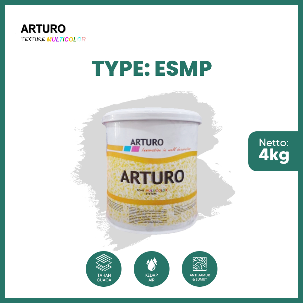 Jual ARTURO Cat Texture Type ESMP 4KG (GLN) – Cat Dinding Premium ...
