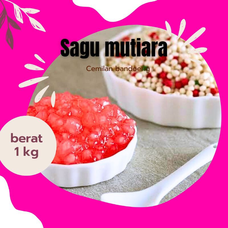 Jual sagu mutiara lokal merah putih 1 kg | Shopee Indonesia