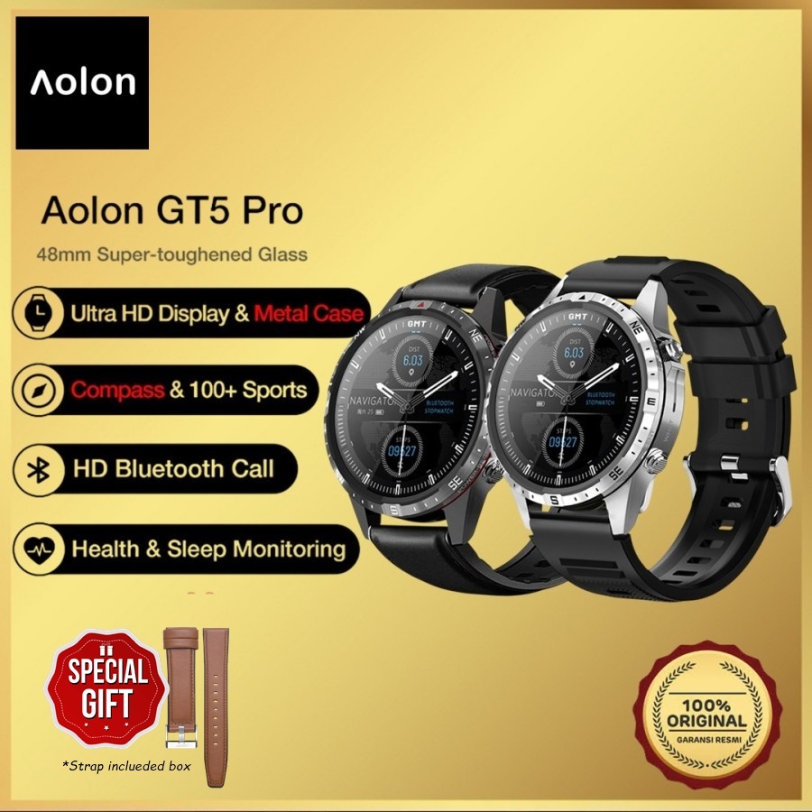 Jual Aolon GT5 Pro GT5Pro GT 5 Pro Smartwatch Sports Modes Heart Rate ...