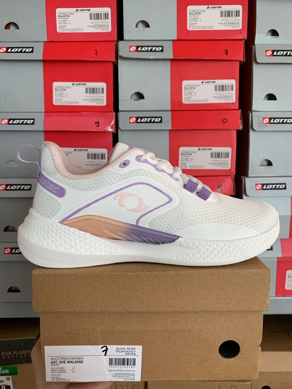 Jual Astec Jive Walking White Women Shoes Original | Shopee Indonesia