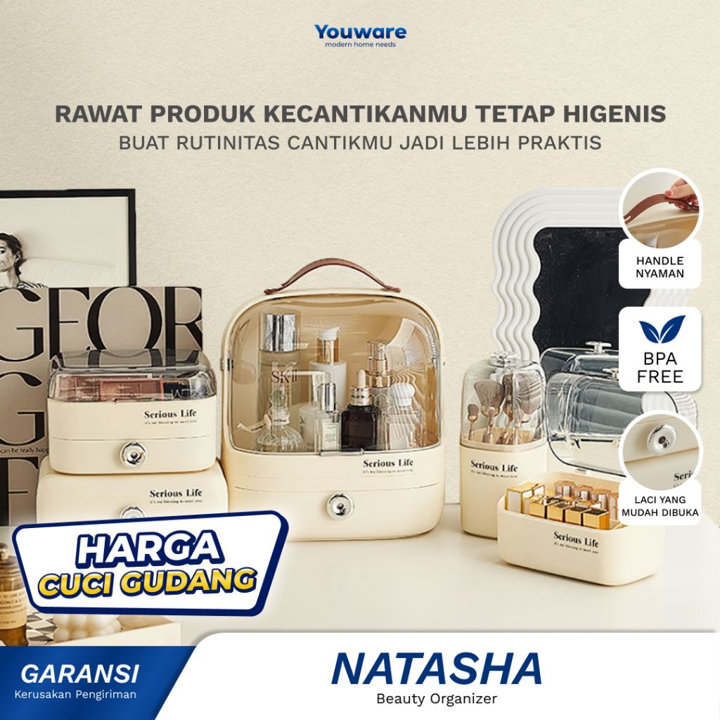 Jual Youware - Natasha Box Akarilik Transparan Penyimpanan MakeUp ...