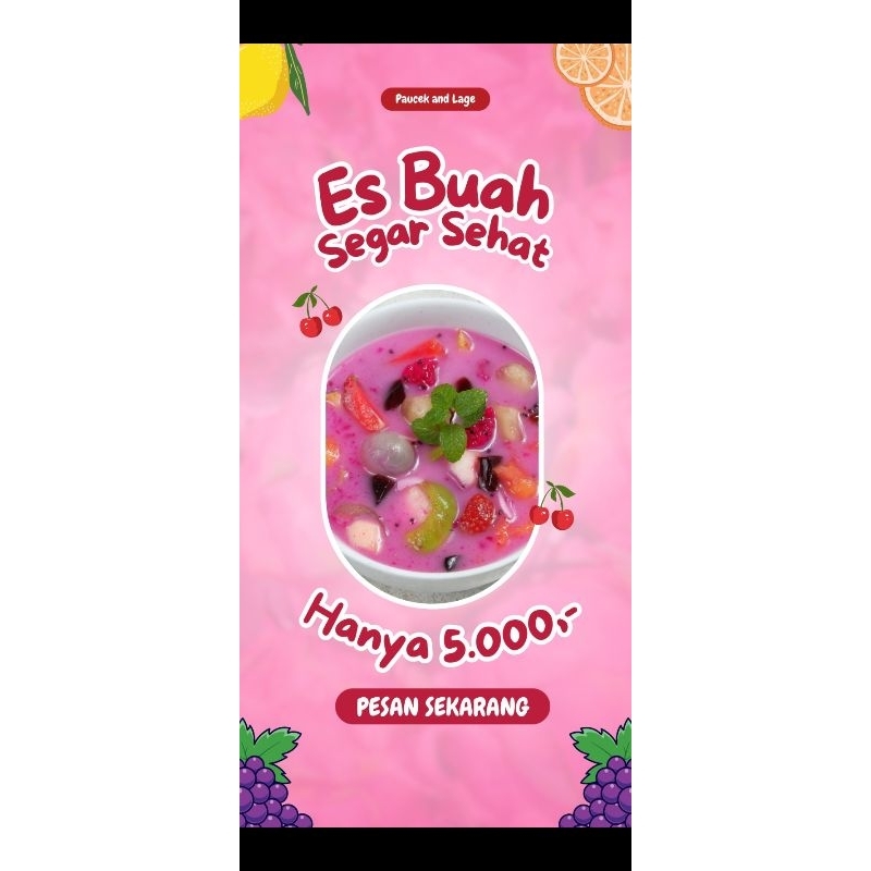 Jual Banner Spanduk Jualan Es Buah ukuran 100x50 | Shopee Indonesia