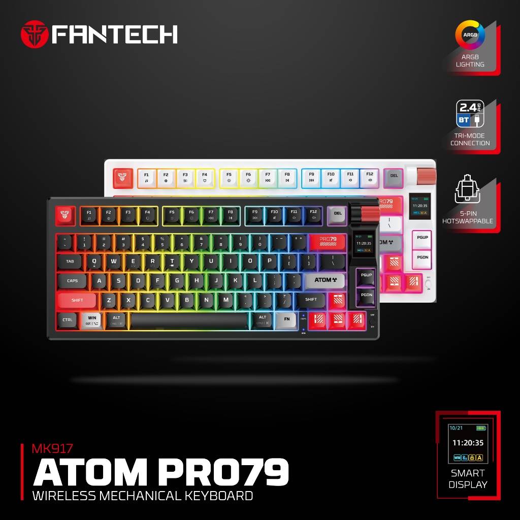 Jual FANTECH ATOM PRO79 MK917 WIRELESS MECHANICAL GAMING KEYBOARD ...
