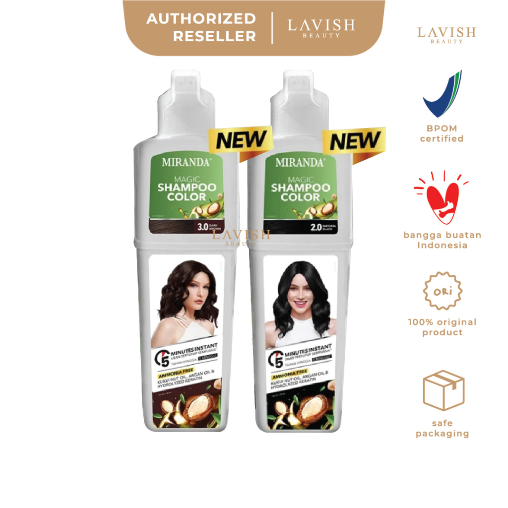 Jual MIRANDA Magic Shampoo Color (80ml Developer + 80ml Color Shampoo ...