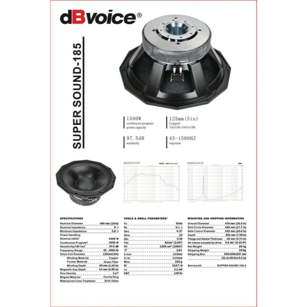 Jual Speaker Komponen DBVOICE SUPERSOUND 185 SUPER SOUND 185 Original ...