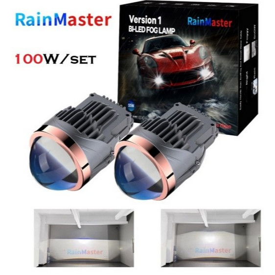 Jual Lampu BILED FOGLAMP PROJECTOR LENS RAINMASTER 1 warna blue lens ...