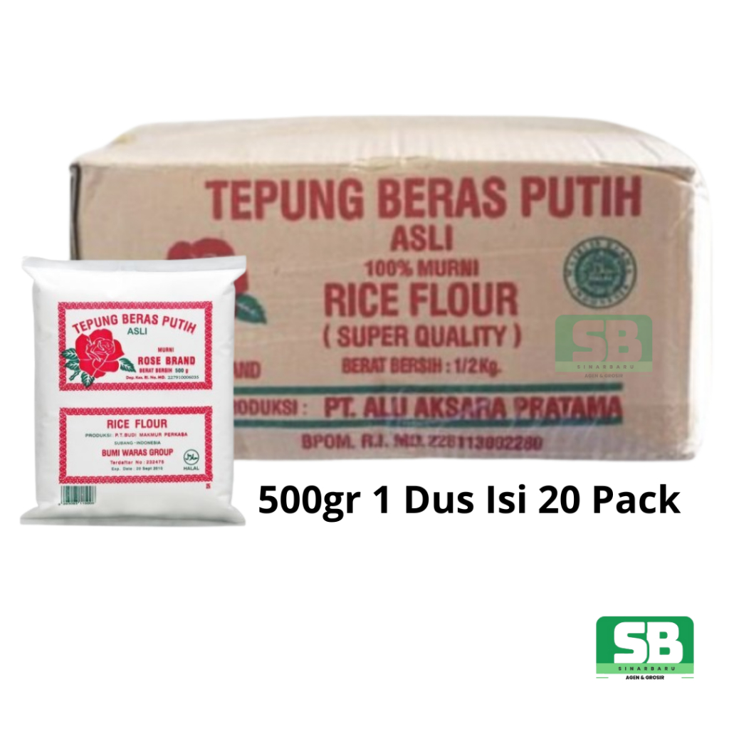 Jual Tepung Beras Rose Brand 1 DUS Isi 20Pcs | Shopee Indonesia