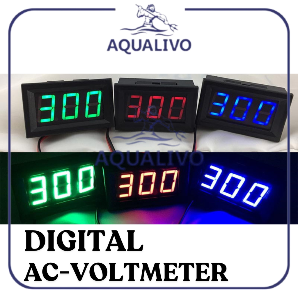 Jual Volt Meter AC PLN Mini Tegangan 70-500V 2 Wire Digital Voltmeter ...