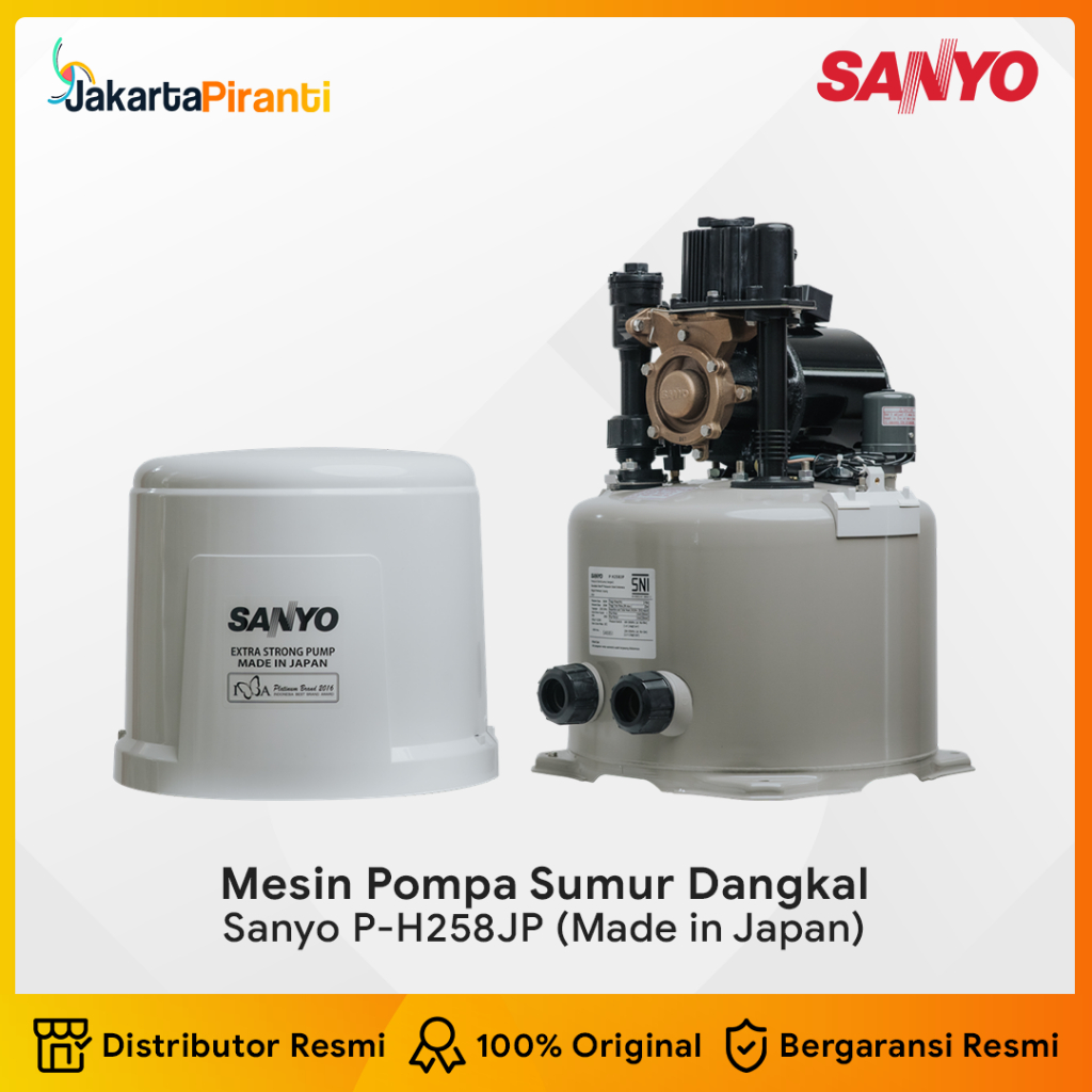 Jual SANYO Mesin Pompa Air Sumur Dangkal Otomatis Made in Japan - P-H258JP PH 258 JP PH258JP ...