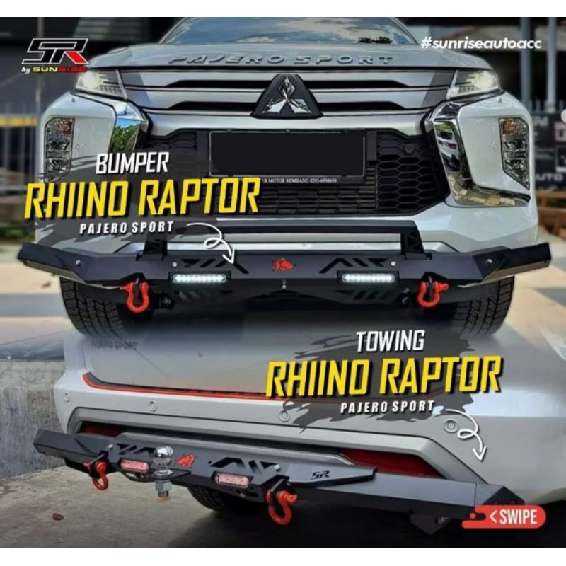 Jual Bumper Mobil Rhiino Raptor Bamper Depan Belakang Tanduk Towingbar ...