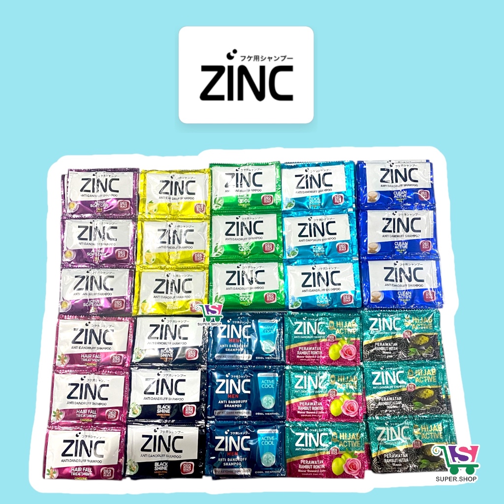 Jual ZINC Shampoo Sachet Rambut Rontok Shampo Renceng (isi 12 pcs ...