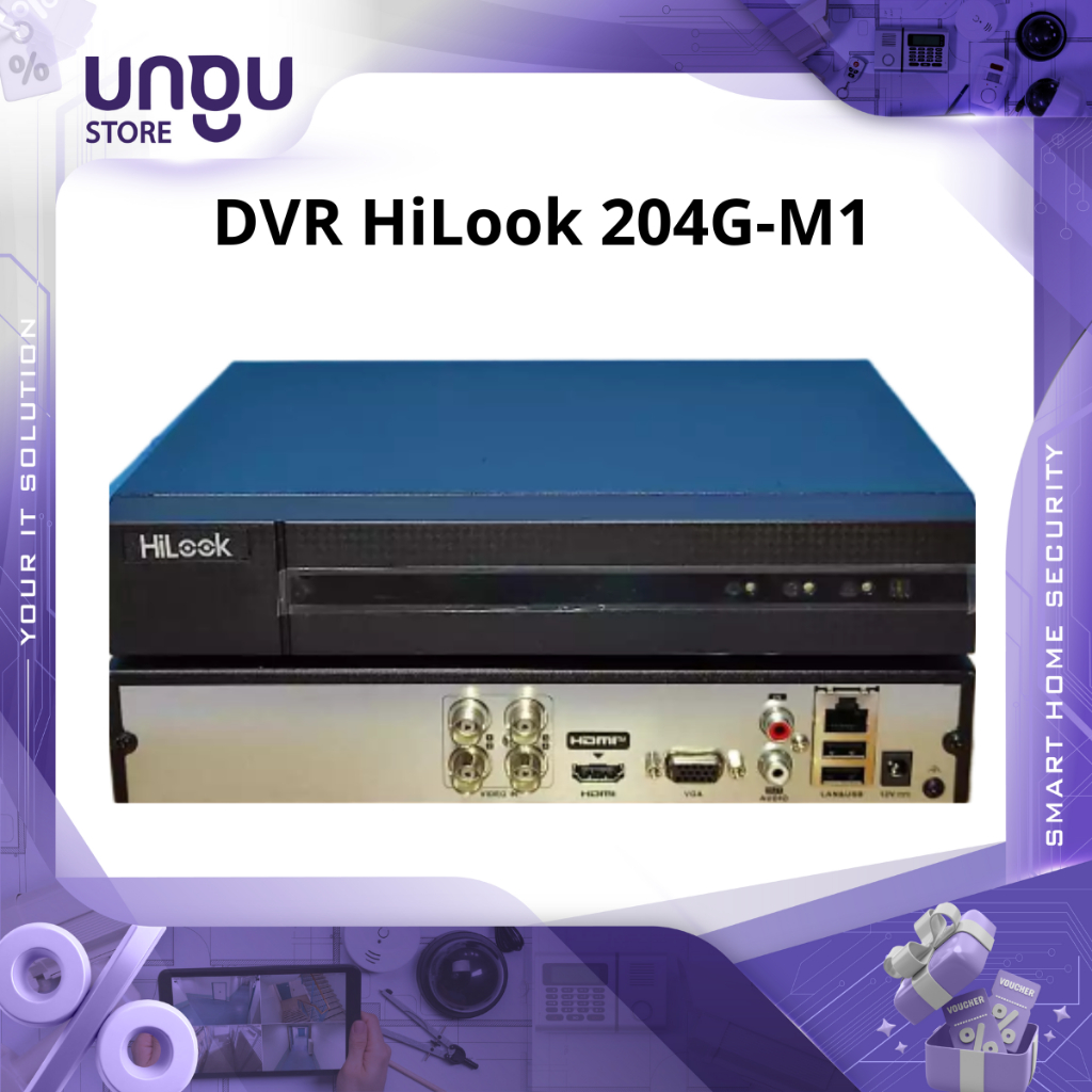 Jual DVR HiLook 4 Channel 204G-M1 Digital Video Recorder CCTV 4 Titik ...