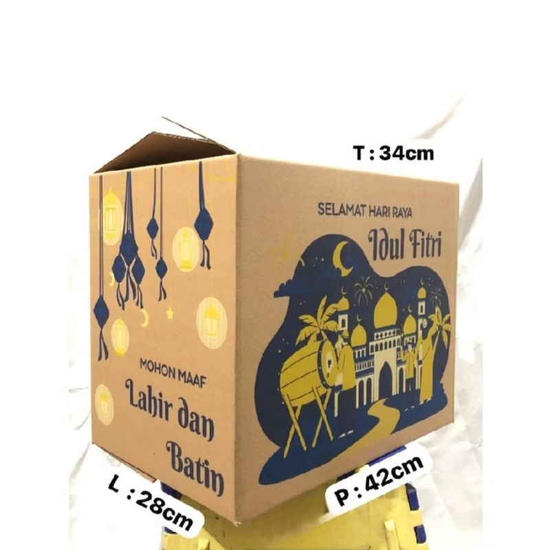 Jual KARDUS PARCEL EFLUTE LEBARAN IDULFITRI 42x28x34 cm | Shopee Indonesia