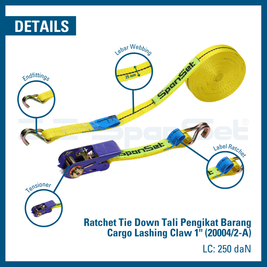 Jual Ratchet Lashing Tipe Claw Hook Alat Tali Ikat Rachet Spanset ...