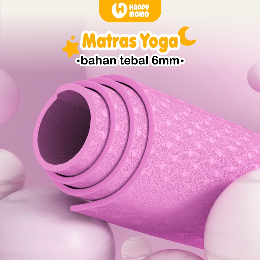 Jual 𝗛𝗔𝗣𝗣𝗬 𝗠𝗢𝗠𝗢 Aimi Matras Yoga Matras Olahraga phylates senam I-101 ...