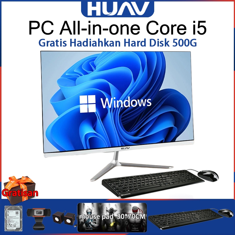 Jual HUAV Komputer Full Set PC All-in-One Baru, Prosesor Core i5, Layar 22/24 Inci Pilihan,Untuk ...