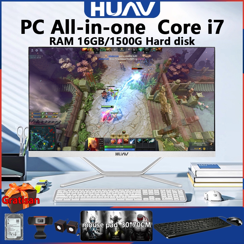 Jual HUAV Komputer Full Set All-in-One PC Baru, Prosesor Core i7 konfigurasi tinggi,Layar 24/27 ...
