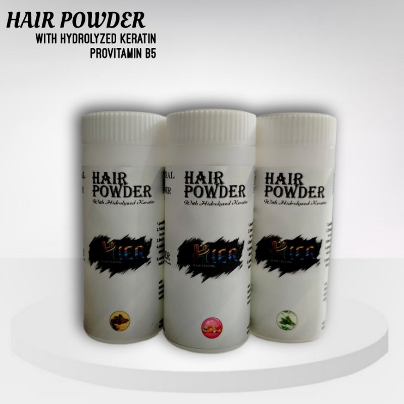 Jual hair powder natural hair powder HIER with hidrolyzed keratin 10gr ...