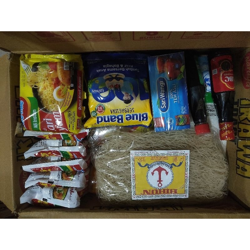 Jual Paket Sembako isi 22 pcs Packing Kardus polos | Shopee Indonesia