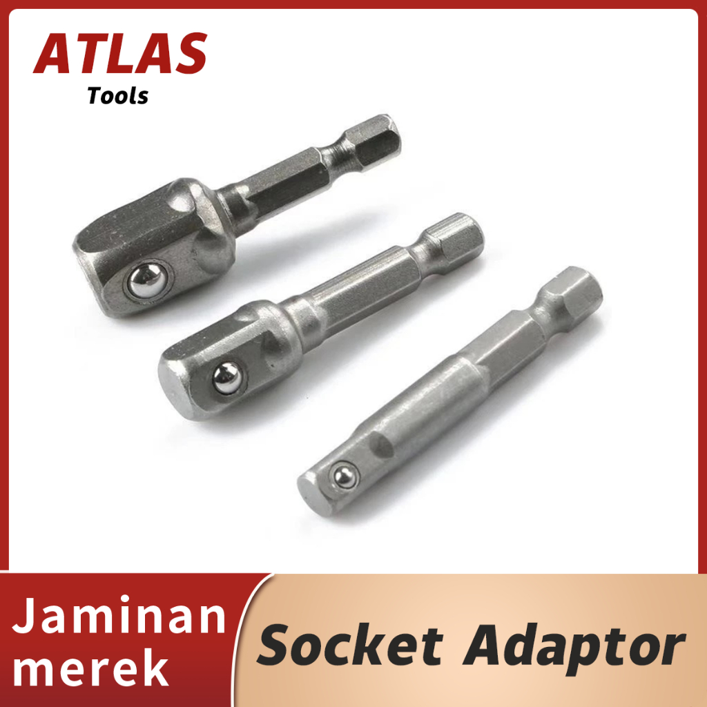 Jual ATLAS Tools Socket Adaptor Drill Bits Hex Shank Impact Driver ...