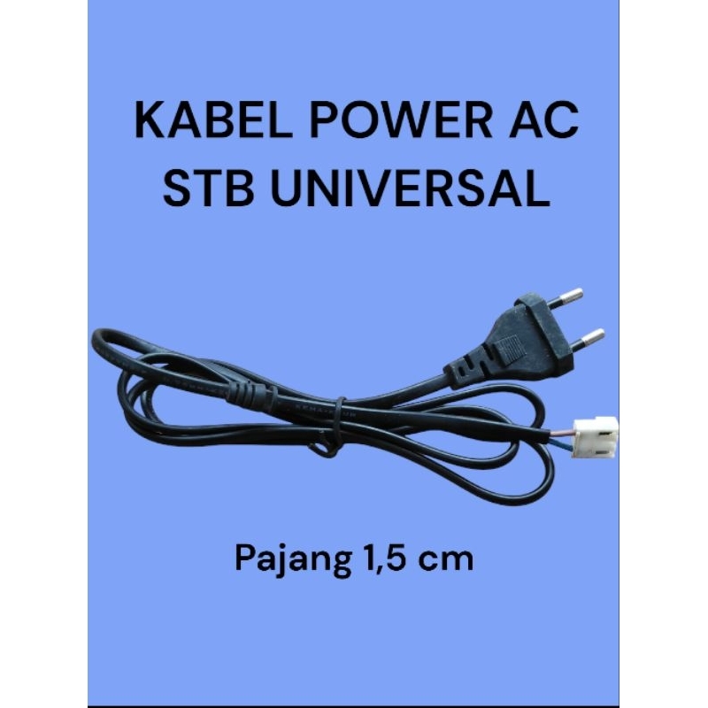 Jual KABEL POWER AC STB UNIVERSAL ORGINAL TEMBAGA PANAJANG 1,5 CM ...