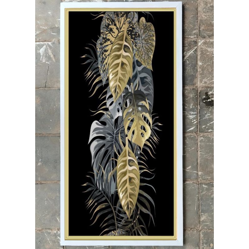 Jual hiasan dinding lukisan cetak daun pohon monstera aglo potrait plus ...