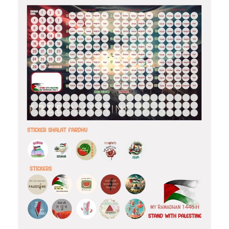 Jual Jurnal My Ramadhan 1446 H Stand With Palestine | Shopee Indonesia