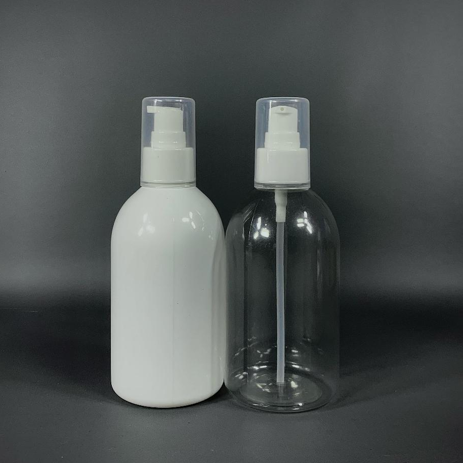 Jual Botol Pump Treatment 250 Ml / Botol Pet 250 Ml OVAL - Tutup Pump Treatment Putih Full-Cap ...