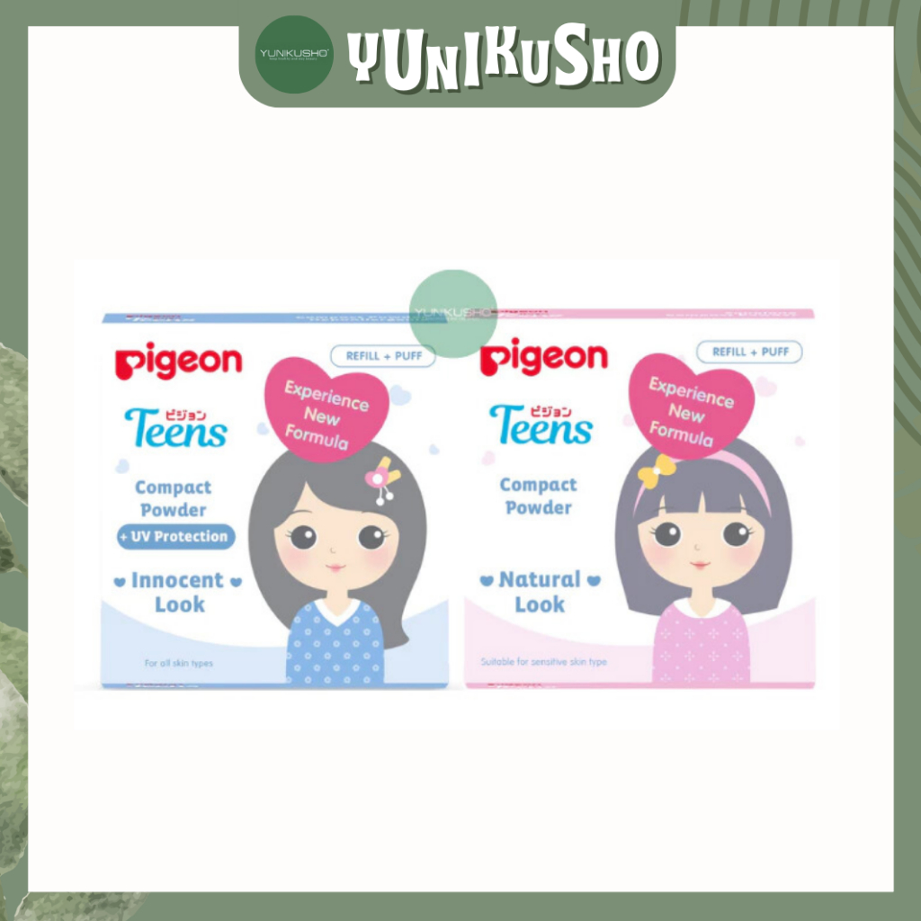 Jual [REFILL + PUFF] PIGEON TEENS Compact Powder Refill + UV Protection ...