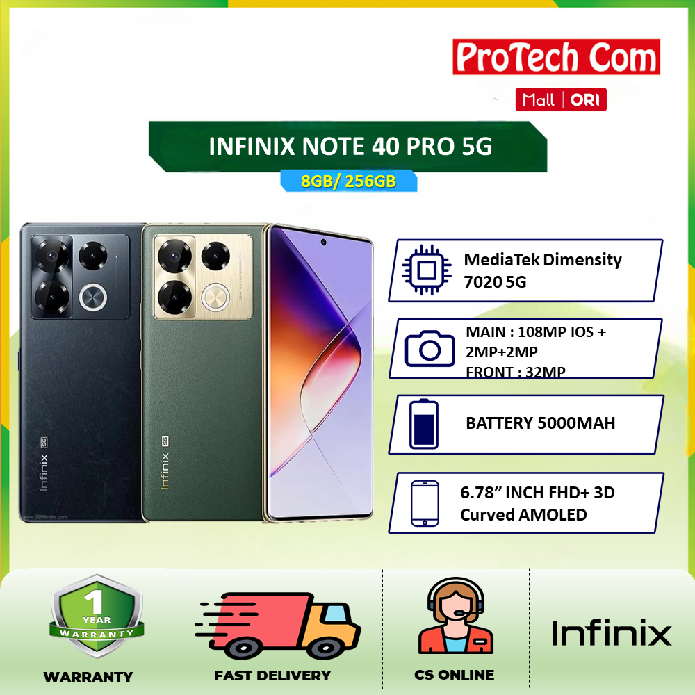 Jual Infinix Note 40 Pro 5G 8/256GB - Dimensity 7020 - 6.78” FHD+ 3D ...