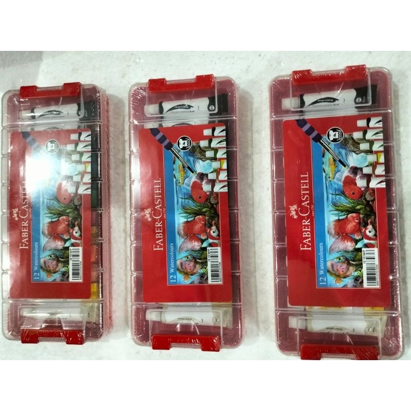 Jual WATER COLORS 12 WARNA PLASTIK MERK FABER CASTEL CAT AIR 12 WARNA ...