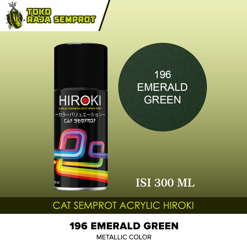 Jual Cat Semprot Pilok Motor Pilox Hiroki Paint Emerald Green 196 ...