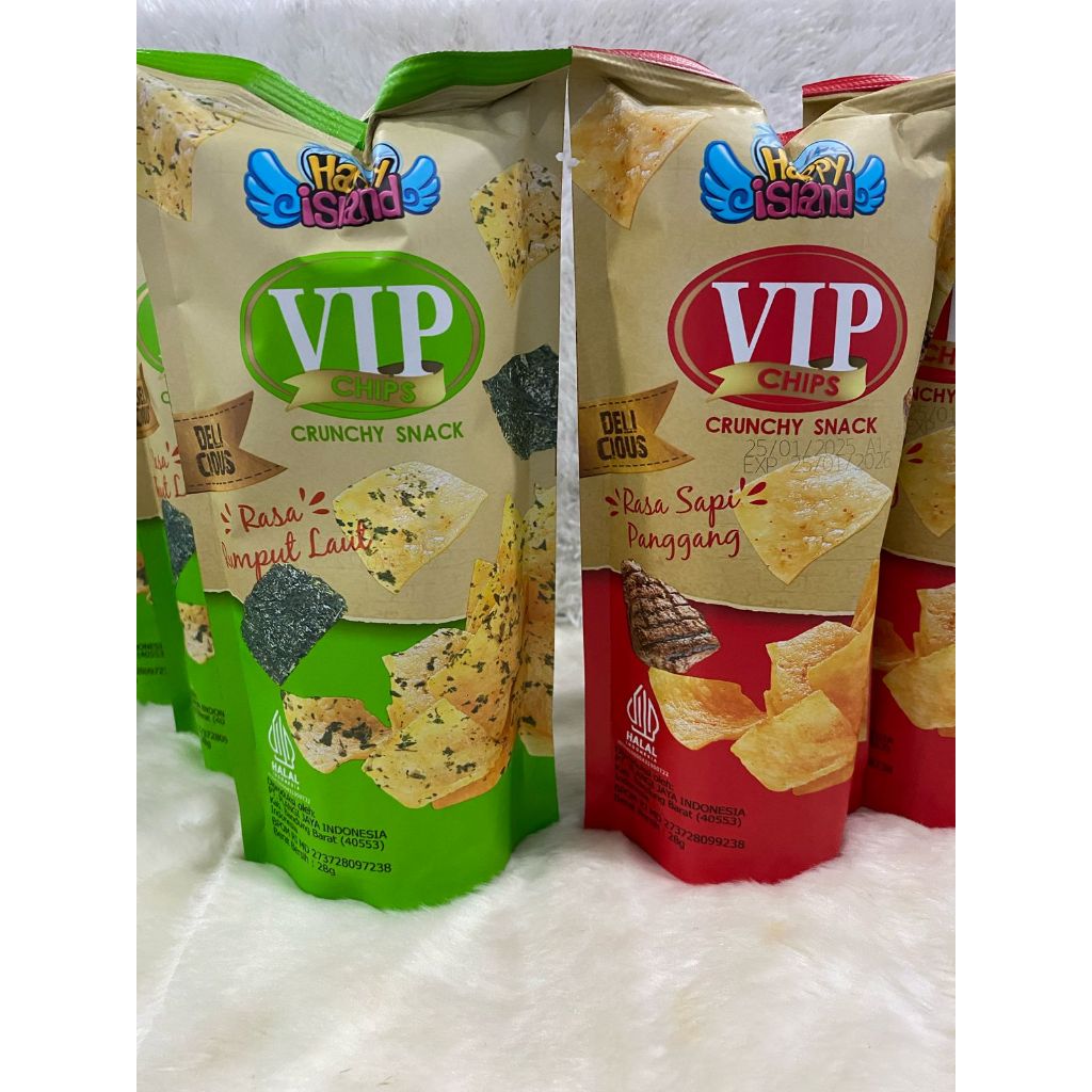 Jual HAPPY ISLAND VIP CHIPS CRUNCHY 10PCS 1PACK | Shopee Indonesia