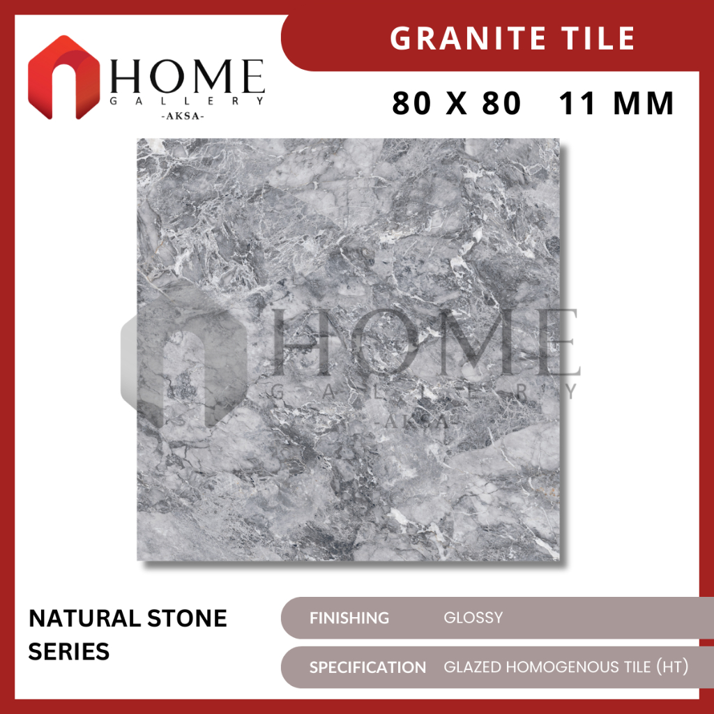 Jual Granit Lantai 80x80 IKAD Natural Stone Series Glossy Aprilia Grey ...