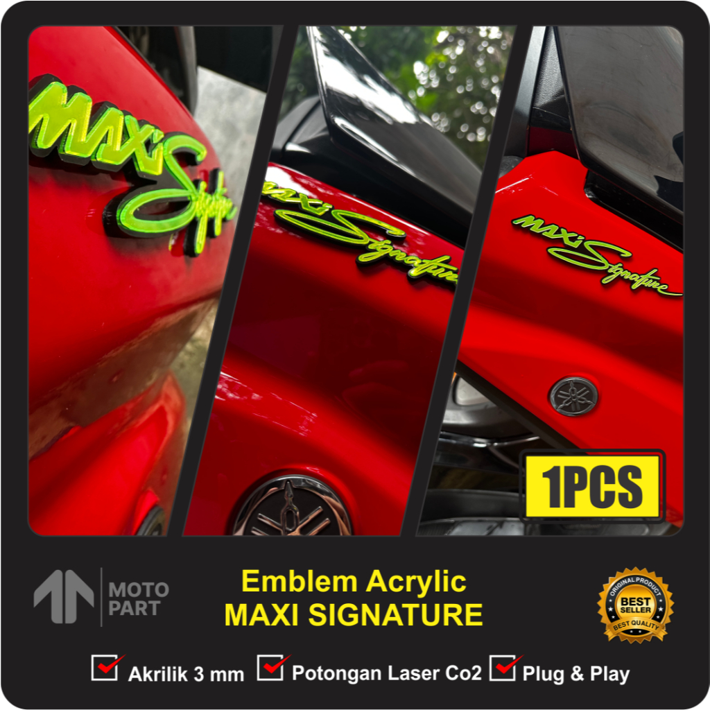 Jual EMBLEM MAXI SIGNATURE UNTUK NMAX FULL AKRILIK | Shopee Indonesia