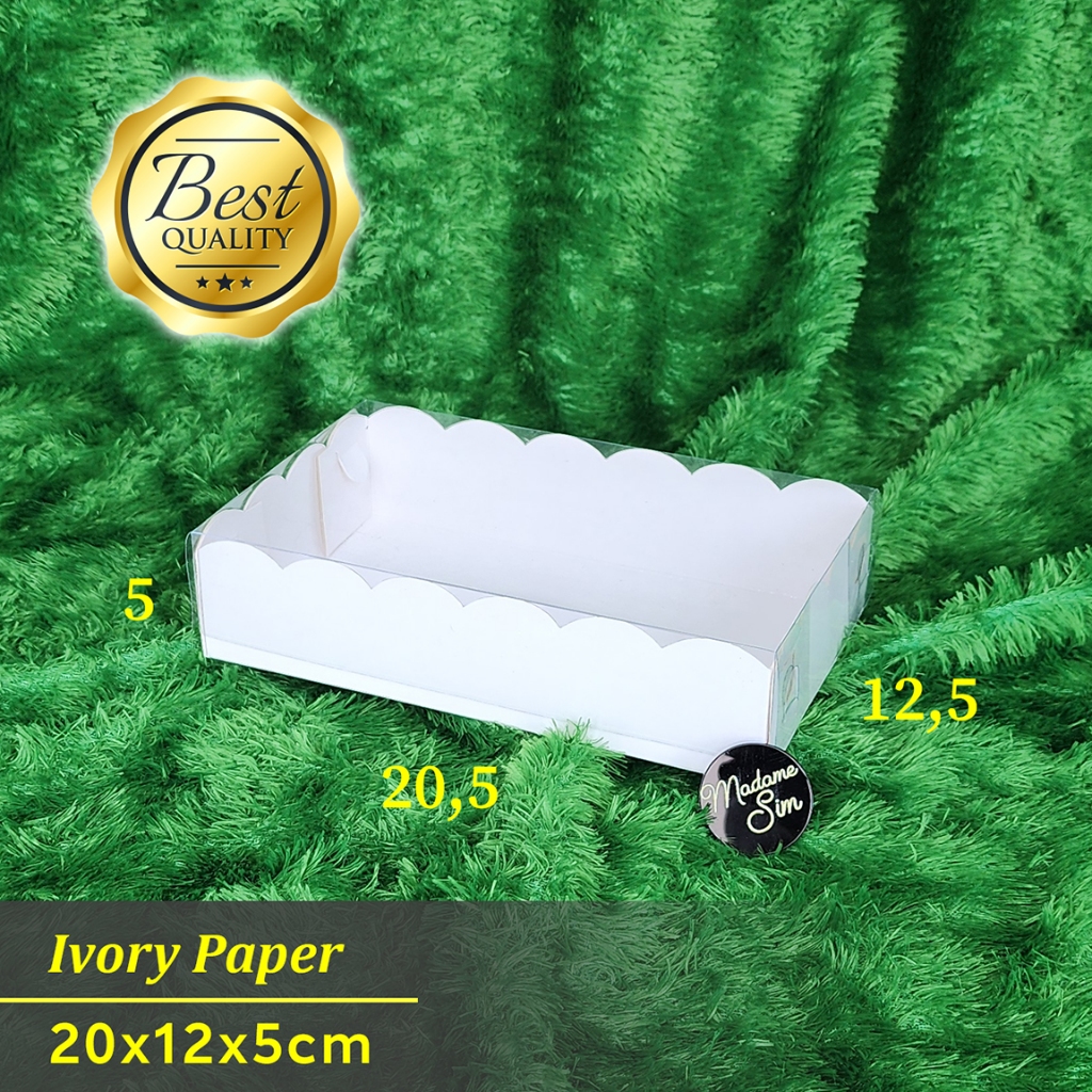 Jual BOX MIKA PUTIH - DUS BROWNIES - KOTAK ROTI 20x12x5 (ISI : 10 PCS ...