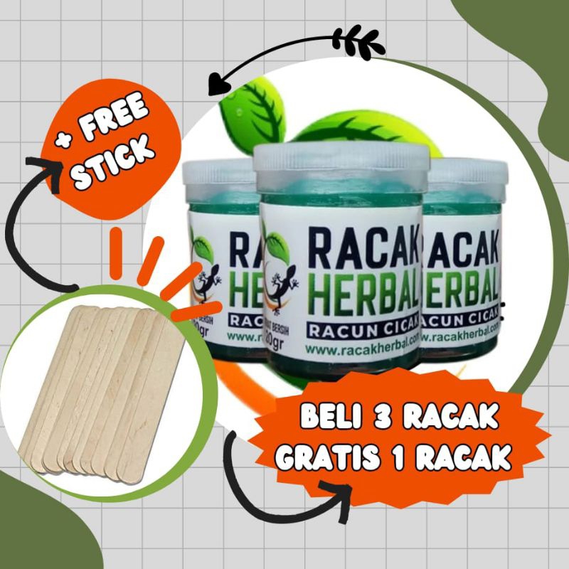 Jual Racuh cicak BELI / BAYAR 3 GRATIS 1 racak herbal sangat ampuh ...