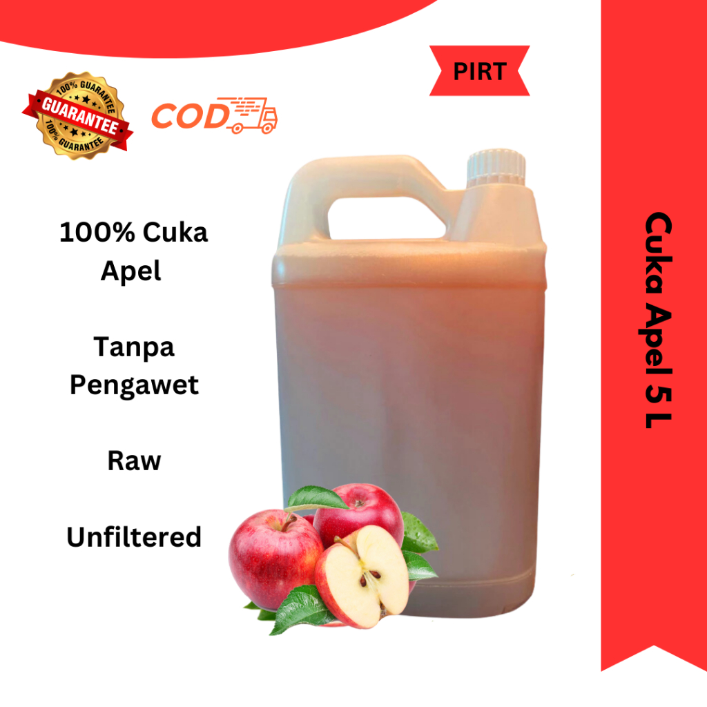 Jual Cuka Apel Original With Mother Original 5 Liter | Shopee Indonesia