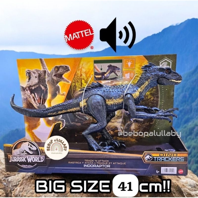 Jual [ADA SUARA! BIG SIZE 41CM] INDORAPTOR ORIGINAL MATTEL jurassic ...